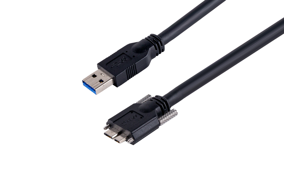USB3.2 ACC High Flex/Type-A to Micro-B with Screwlock – COMOSS ELECTRONICS